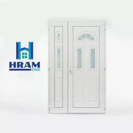 DVOKRILNA VRATA OD UKRASNOG PANELA SA 3D ŠARKOM PREMIUM LINE 1300 X 2100 MM
