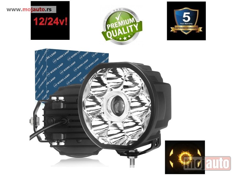 LED reflektor radno svetlo 6"/15.3cm 90w + narandzasto pozicion svetlo