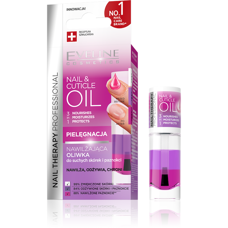 EVELINE - NAIL THERAPY 3in1 NAIL & CUTICICLE OIL 8ml