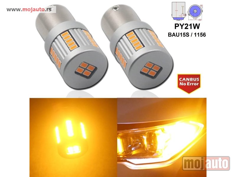 LED sijalice py21w/bau15s/1156 - 34*3030smd - narandzaste