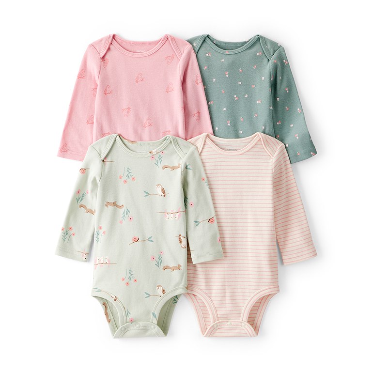 Carter's bodi za bebe devojčice - set od 4 kom. BZ251T581210