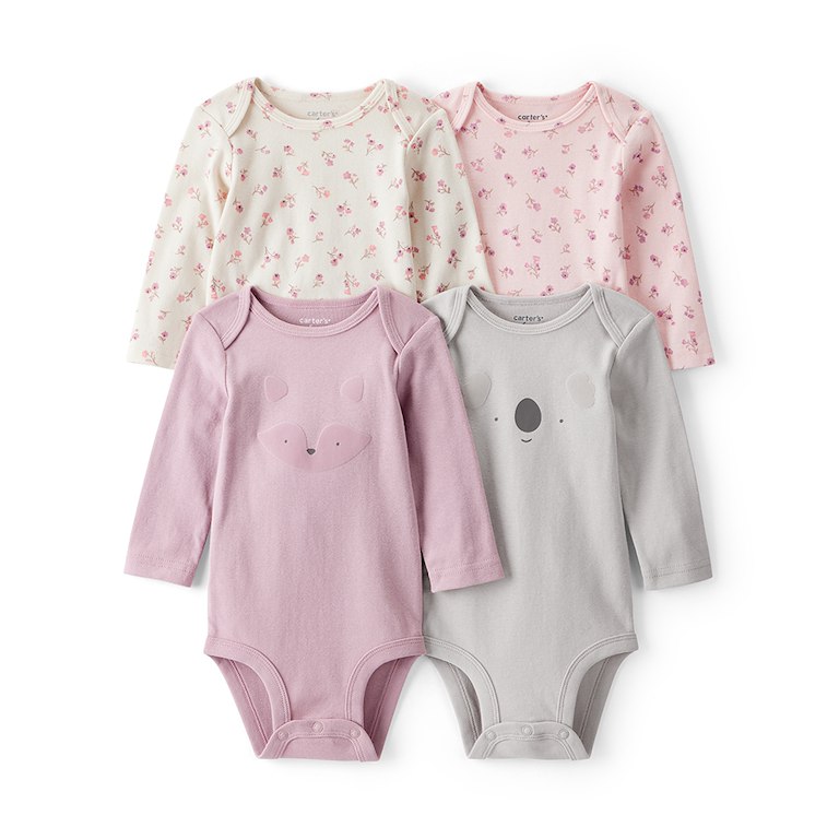 Carter's bodi za bebe devojčice - set od 4 kom. BZ251T580410