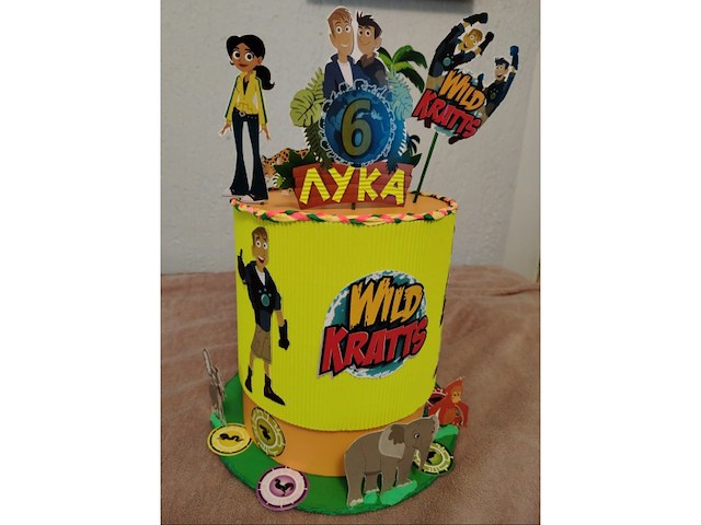 Wild kratts, torta od kartona