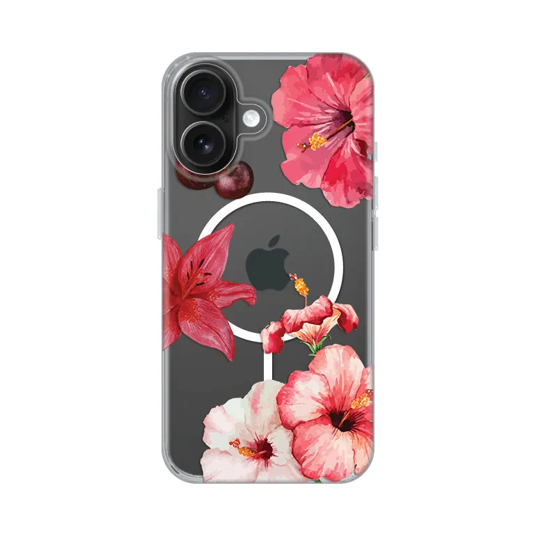 Maska Print Magsafe za iPhone 16 6.1 Hibiscus
