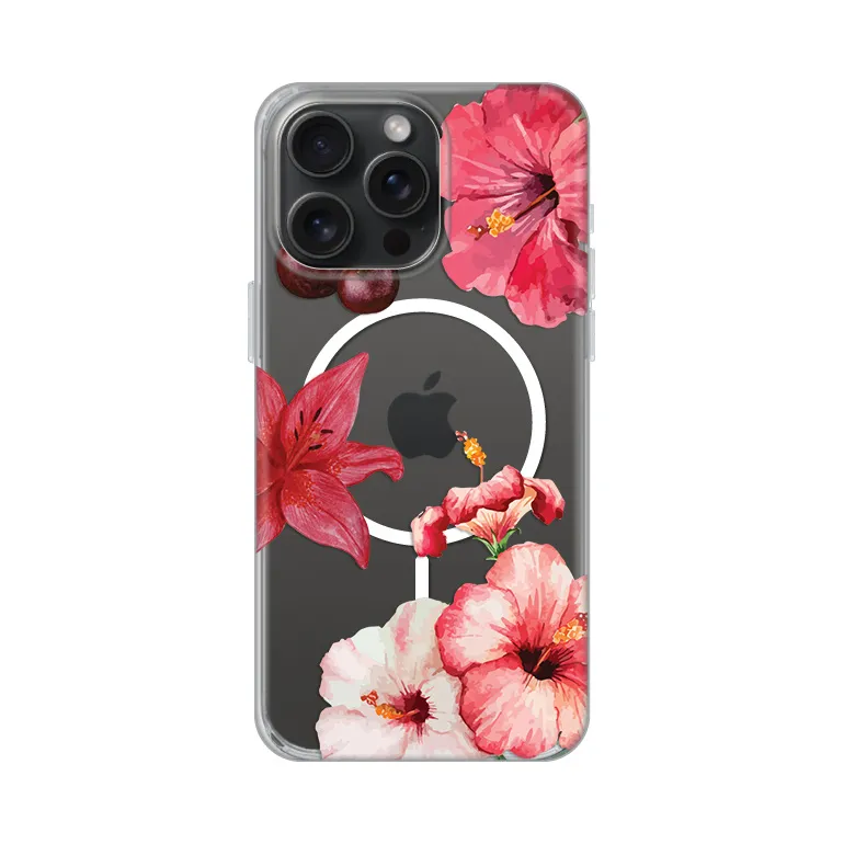 Maska Print Magsafe za iPhone 15 Pro Max 6.7 Hibiscus