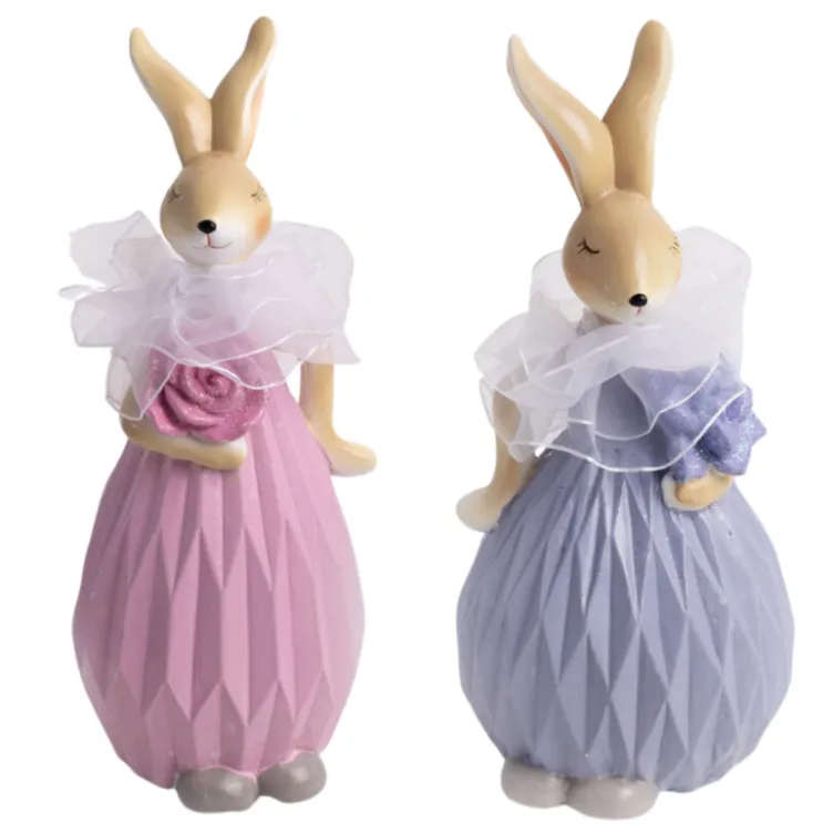 Uskršnja figurina zekica sa tilom 13cm