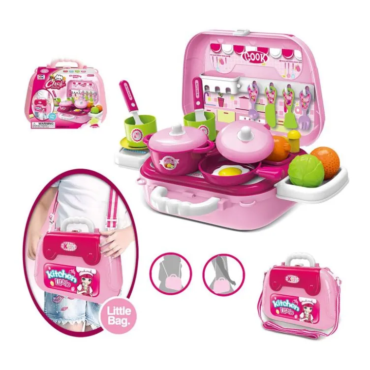 Kuhinjski set u torbi - roze