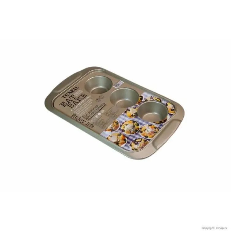 Modla za mafine i projice 6 rupa Gold Line TPGL-M183