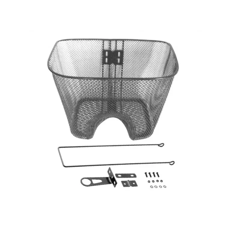 Korpa sitno pletena crna 26” sa mestom za prednju lampu
