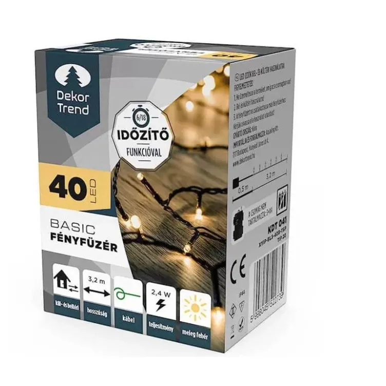 Novogodišnje lampice na baterije Toplo bela 40 LED KDT 041