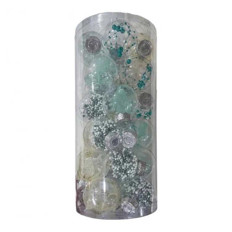 Icy set novogodišnje kugle, set mint zelena 6cm 24K