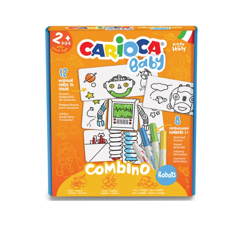 Flomaster set Carioca Combino Robots Baby 1/8