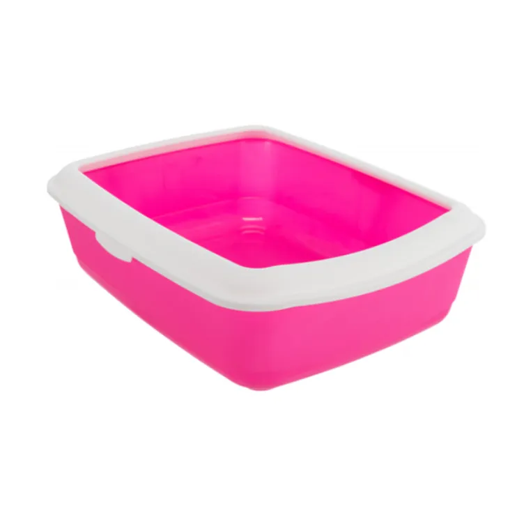 Toalet za mace classic sa ramom 37x15x47 pink/beli