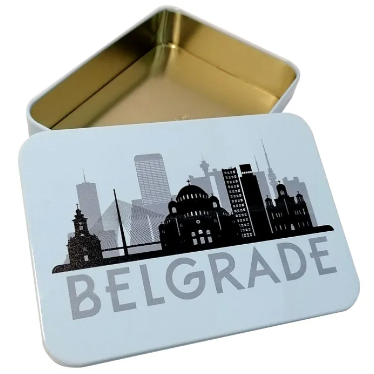 Metalna kutija Belgrade 14,2x10x3 cm Plava