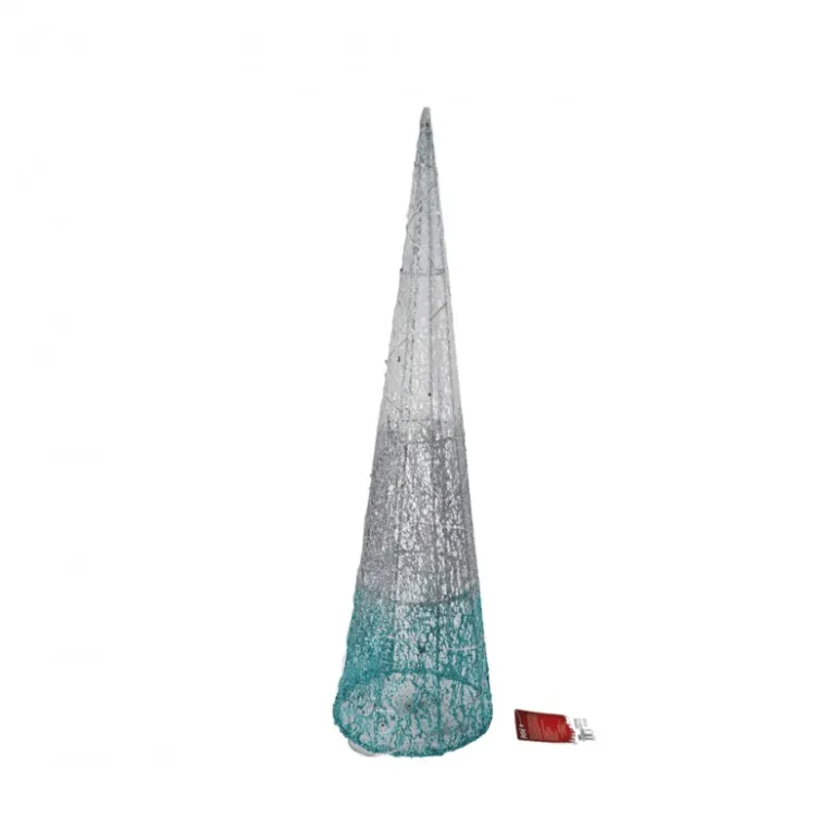 Shiny cone jelka svetlucava tirkizna LED 80cm