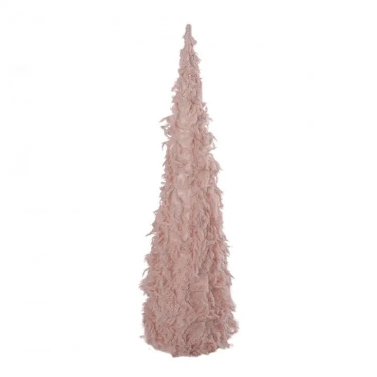 Plush cone jelka plišana roze LED 80cm