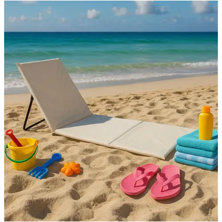 Ležaljka sklopiva za plažu 150x52cm bež