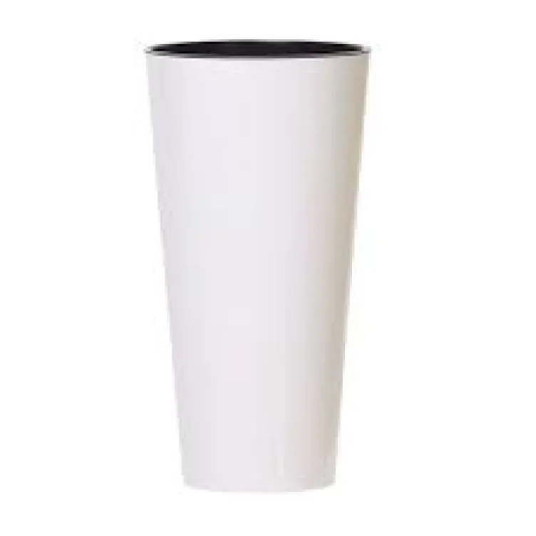 Plastična saksija Tubus Slim 25x48 cm bela