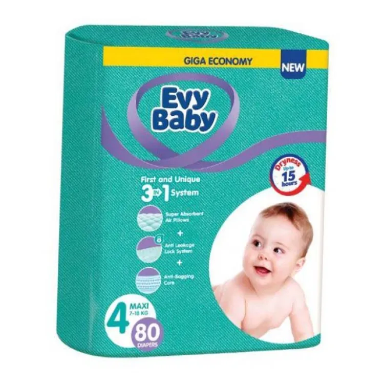 Pelene za bebe Evy baby Giant 4 Maxi 8 - 18kg, 80kom, 3u1