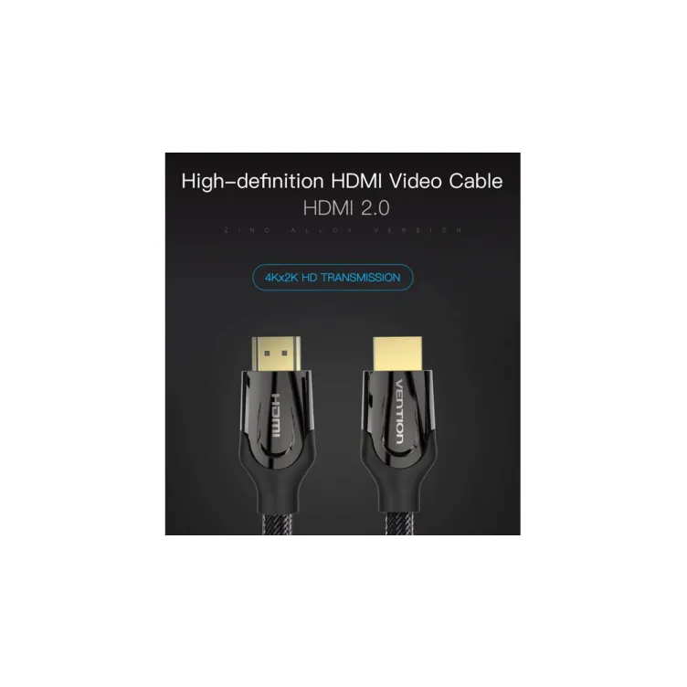 HDMI 2.0 4K kabl 10m metalno kuciste, pozlacen konektor, platnom presvucen kabl crni