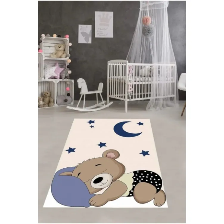 Tepih za dečiju sobu 120x180 cm - Meda na jastuku C-037