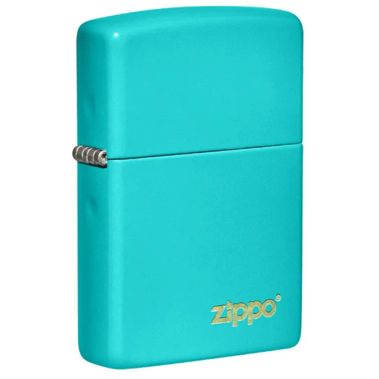 Zippo Upaljač Flat Turquoise Zippo Logo