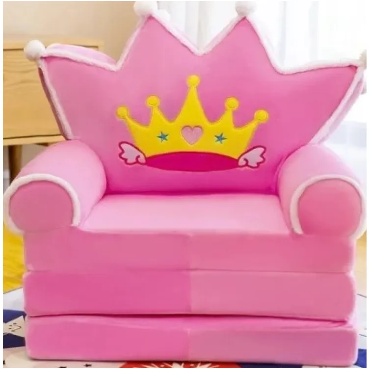 Foteljica za decu Pink Princess Crown