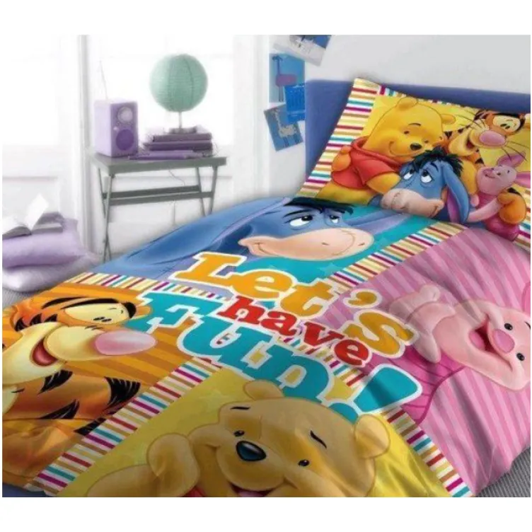 Posteljina za decu Winnie the Pooh- Lets have fun 160x200+70x80 cm
