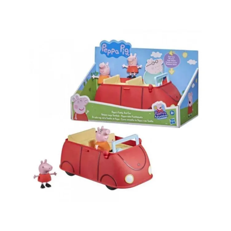 Peppa pig peppas family red car