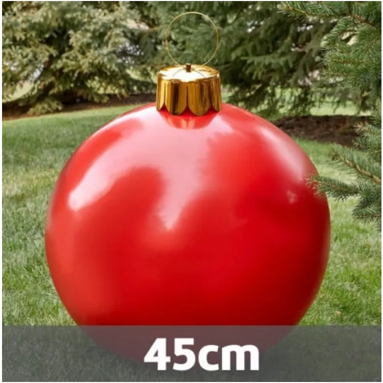 Ornamento Novogodišnja kugla 45cm - Crvena