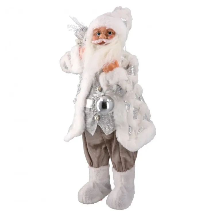 Deco Santa 10 Deda Mraz srebrni 60cm