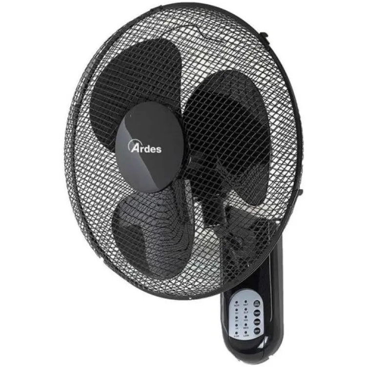 Ardes AR5W40R zidni ventilator 50W sa daljinskim upravljačem i tajmerom crni