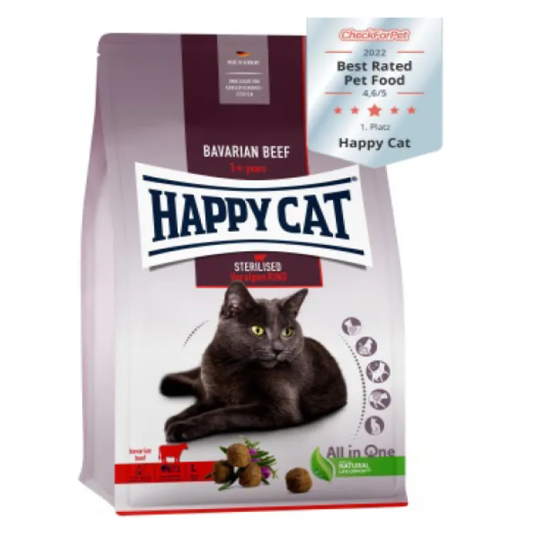 Happy cat za sterilisane mačke govedina 10kg