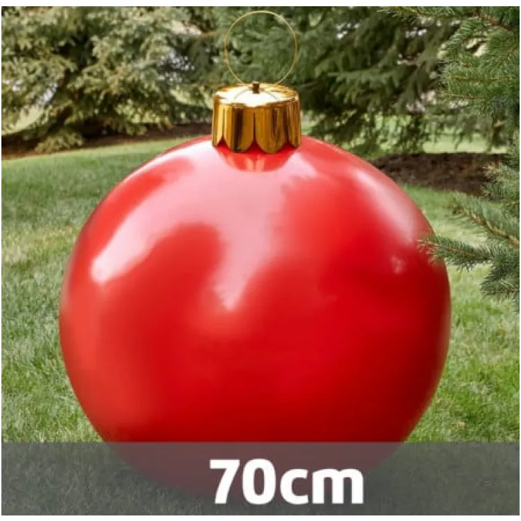 Ornamento Novogodišnja velika kugla 70cm - Crvena