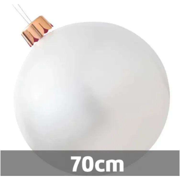Ornamento Novogodišnja velika kugla 70cm - Bela