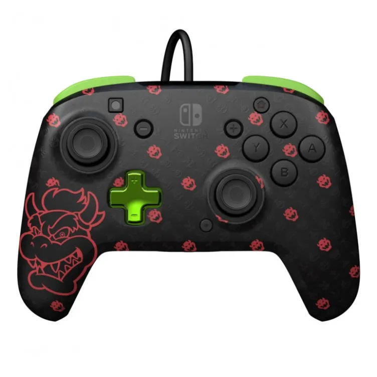 Nintendo Switch Rematch Wired Controller Bowser Glow In The Dark