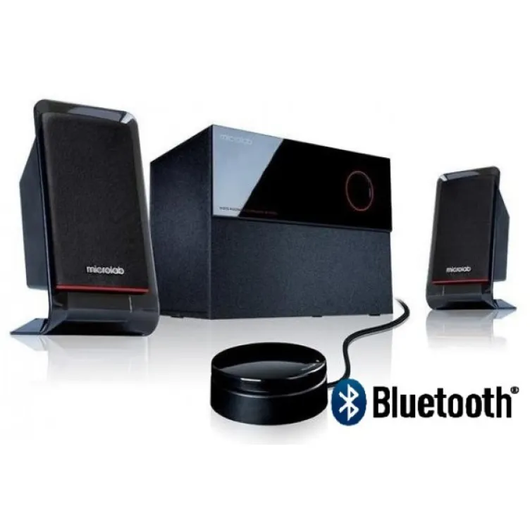 Microlab M200BT Aktivni drveni zvucnici 2.1 40W RMS(16W, 2x12W) BLUETOOTH daljinski , 3.5mm