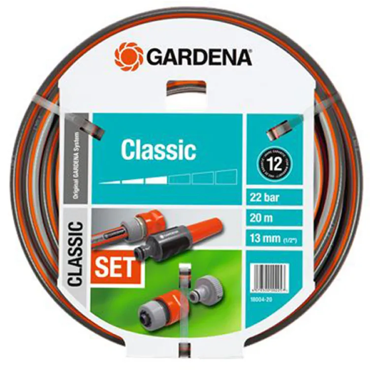 Baštensko crevo Gardena Classic 20 m, (1/2“) + nastavci + prskalica