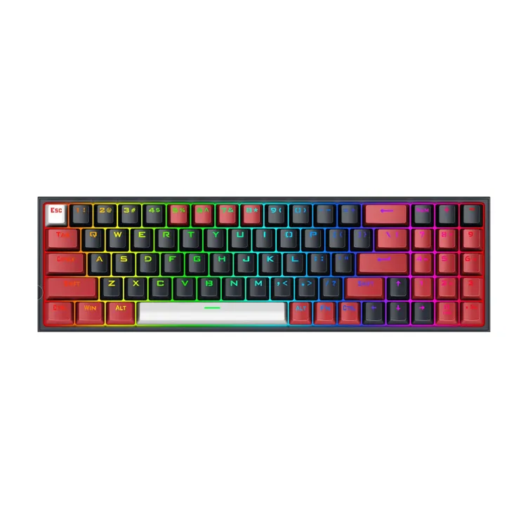 Pollux K628-RGB Pro Wired/Wireless Mechanical RGB Gaming Keyboard (red switch)