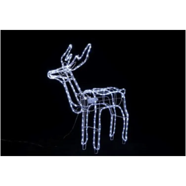 Novogodišnji ukras irvas koji pomera glavu 216 led 89 cm