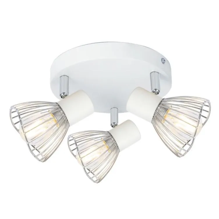 Fly Plafonska Lampa Bela Hrom 1 3x40W E14