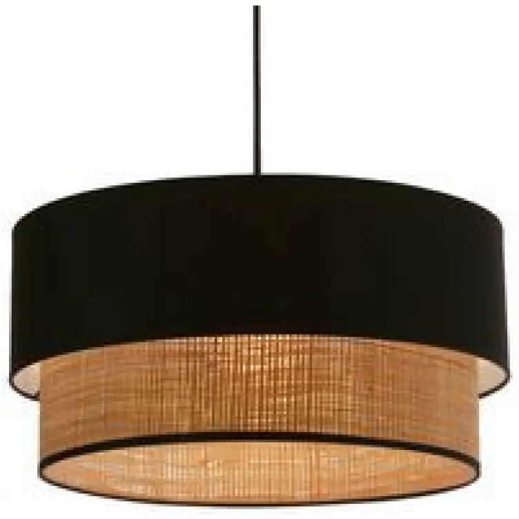 Prato Viseća Lampa Crna Bež 1x60W E27