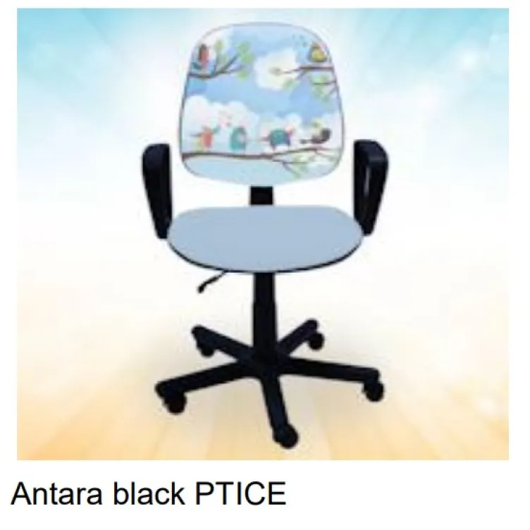 Dečija stolica Antara Black Ptice