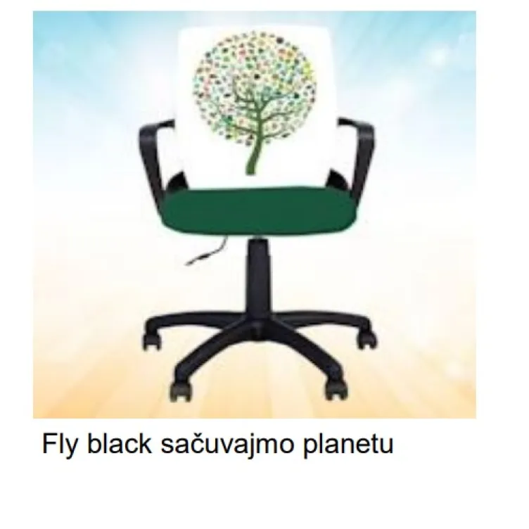 Dečija Stolica Fly Black Sačuvajmo Planetu