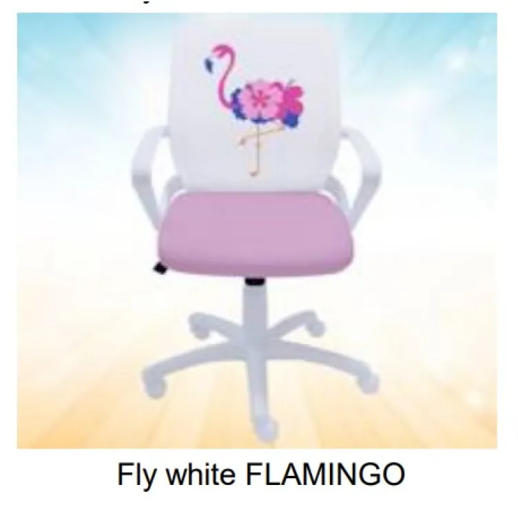 Dečija Stolica Fly White Flamingo