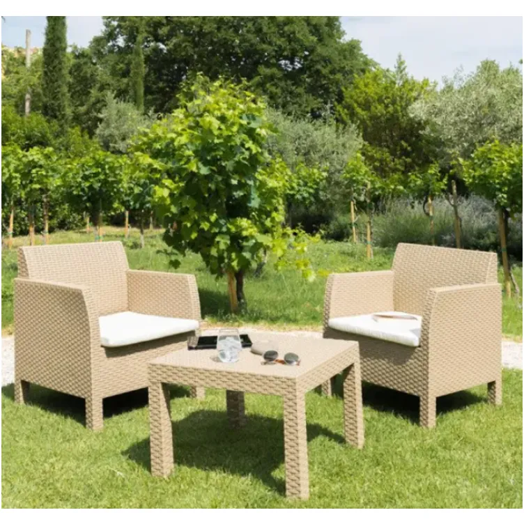 Garnitura baštenska matilde cappuccino set (2 fotelje i sto)