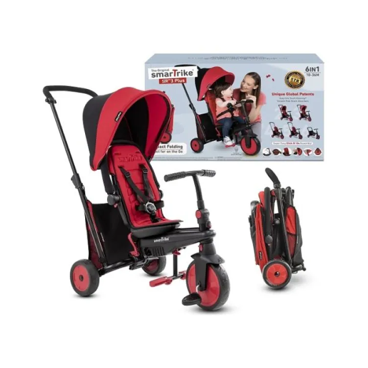 Tricikl smart trike str3 plus-crveni