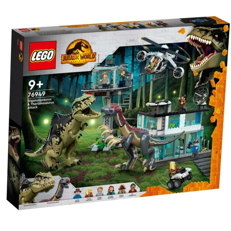 Napad giganotosaurusa i terizinosaurusa Lego Jurassic World