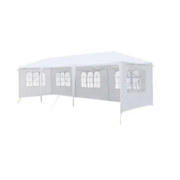 Paviljon Tenda 9x3m Bela Sa Stranicama