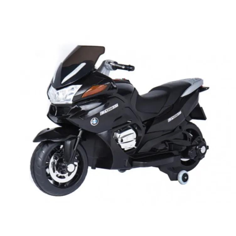 Motor R118 Na akumulator Veliki 12V sa kožnim sedištem i mekim gumama - Crni